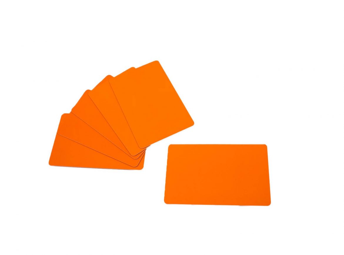 PVC Orange cards – Getaway, beirut lebanon | Evolis, plastic Card ...